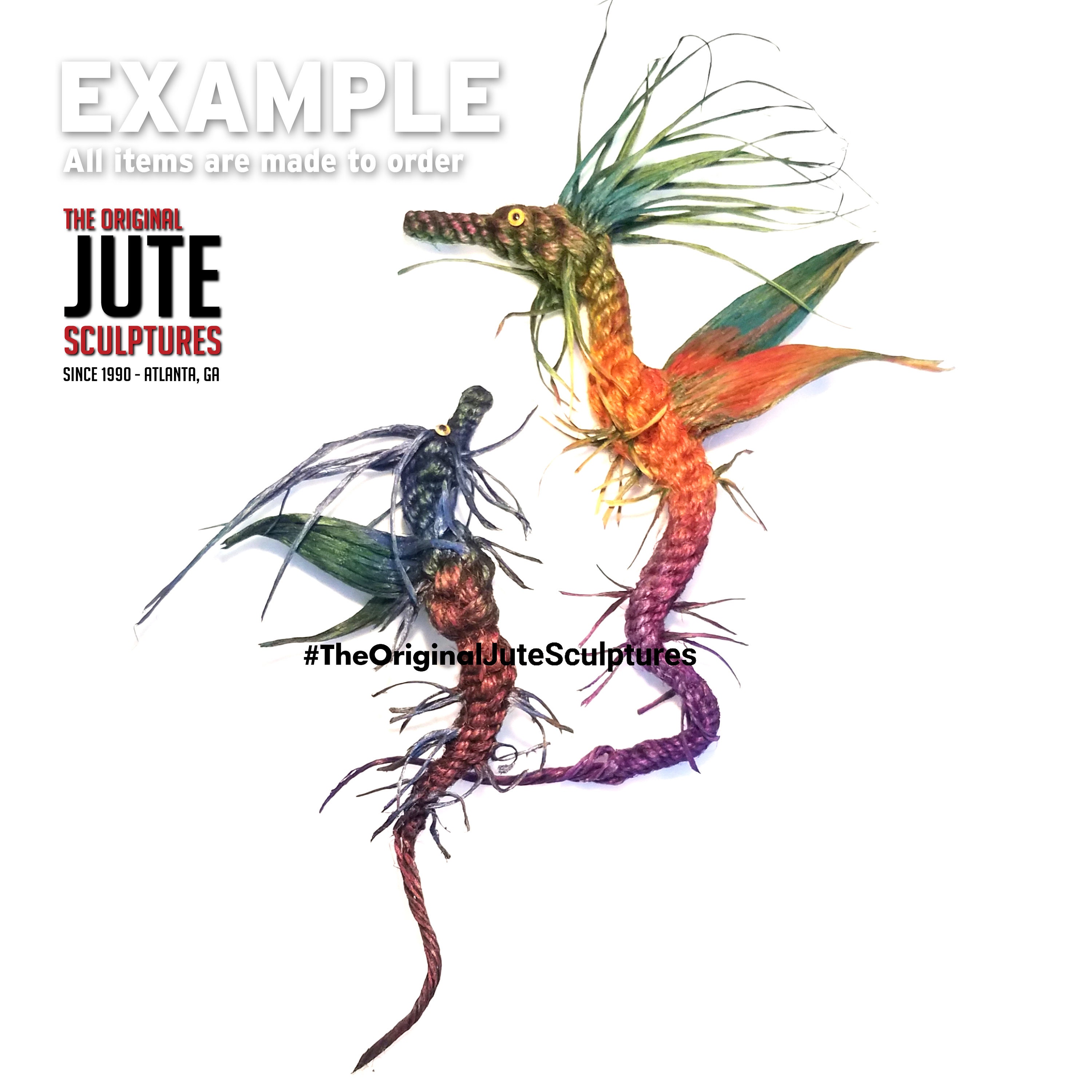 Jute Seahorse Color Blended - 1 Pc - Symbol of Charm, Good Fortune ...