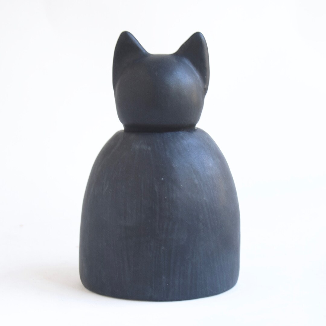 Large Matte Black Cat Urn - Urn for Cat, Black Cat Urn, Pet Urn ...