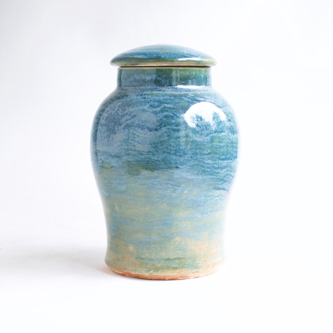 Small Classic Urn - 6"h - 35 Lbs - Mediterranean Blue - Etsy
