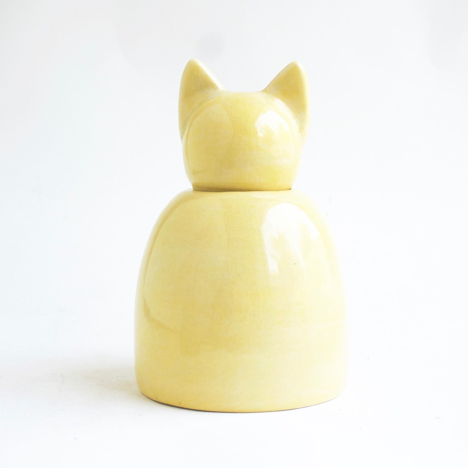 Large You Are My Sunshine Cat Urn - Ceramic Cat Urn, Yellow Cat Urn ...