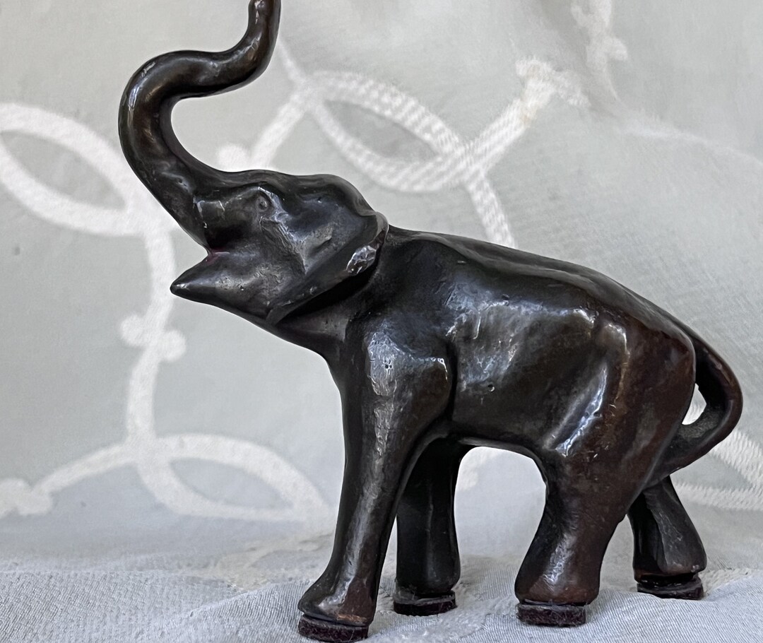 BRONZE LUCK ELEPHANT With Upturned Trunk - Etsy