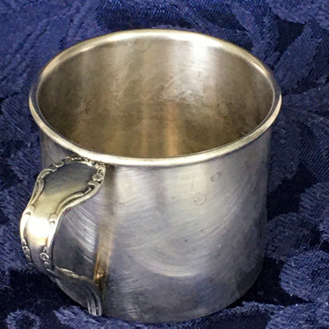 20%off-vintage SILVERPLATE TRAVEL CUP W Ornamented Handle Japan - Etsy