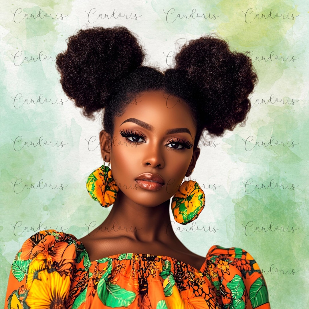 African American Diva Digital Download PNG - Boho Chic Goddess ...
