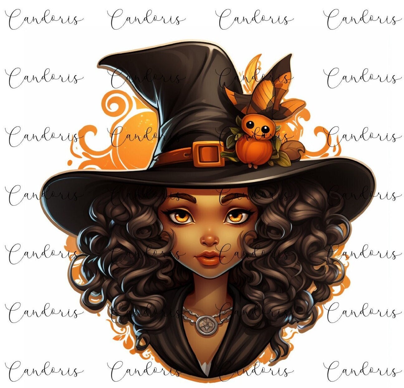 Halloween African American Witch PNG – Diva Witch Designs (digital ...