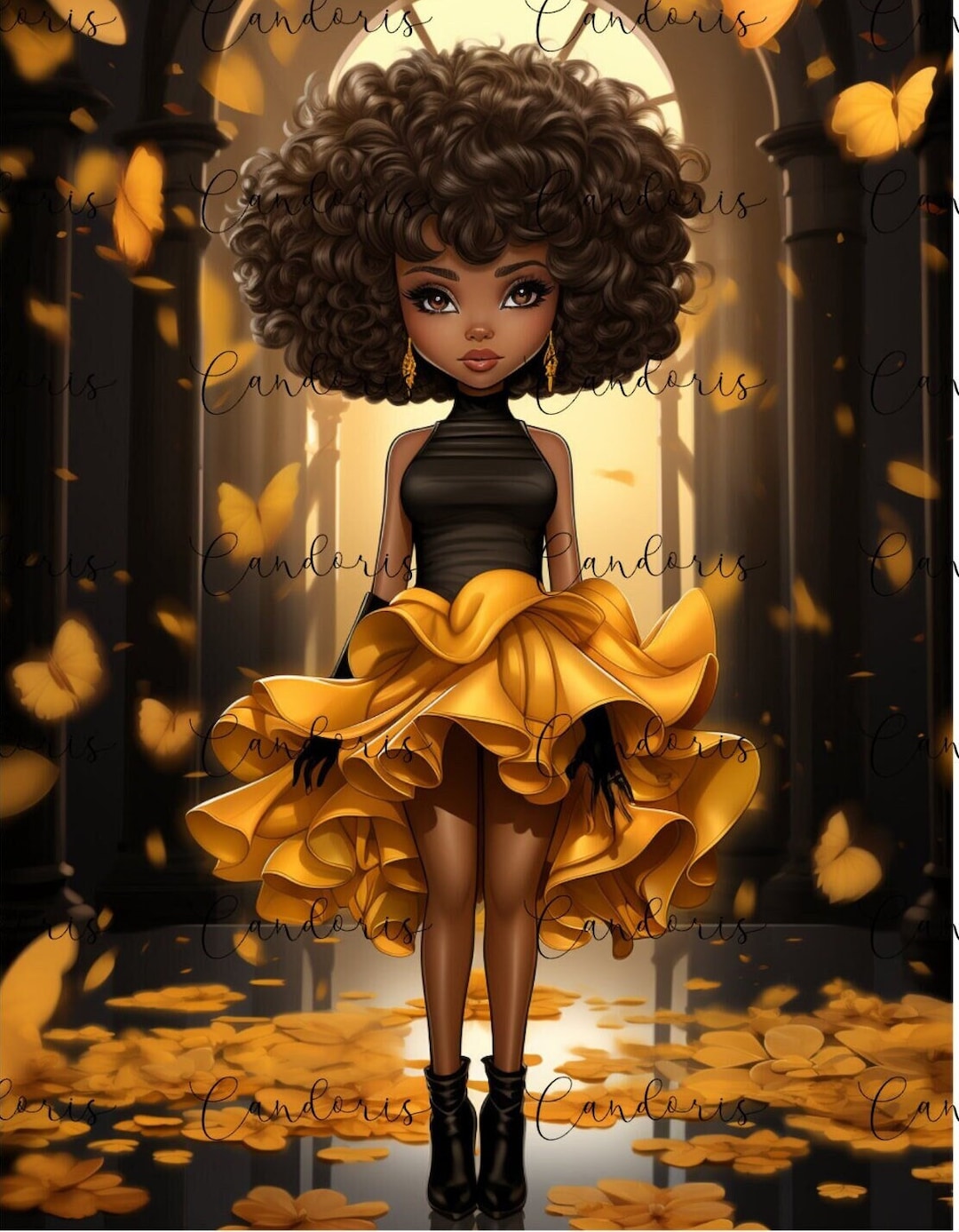 Sunflower Diva Black Women PNG - Cute Black Diva - Nubian Melanin Queen ...
