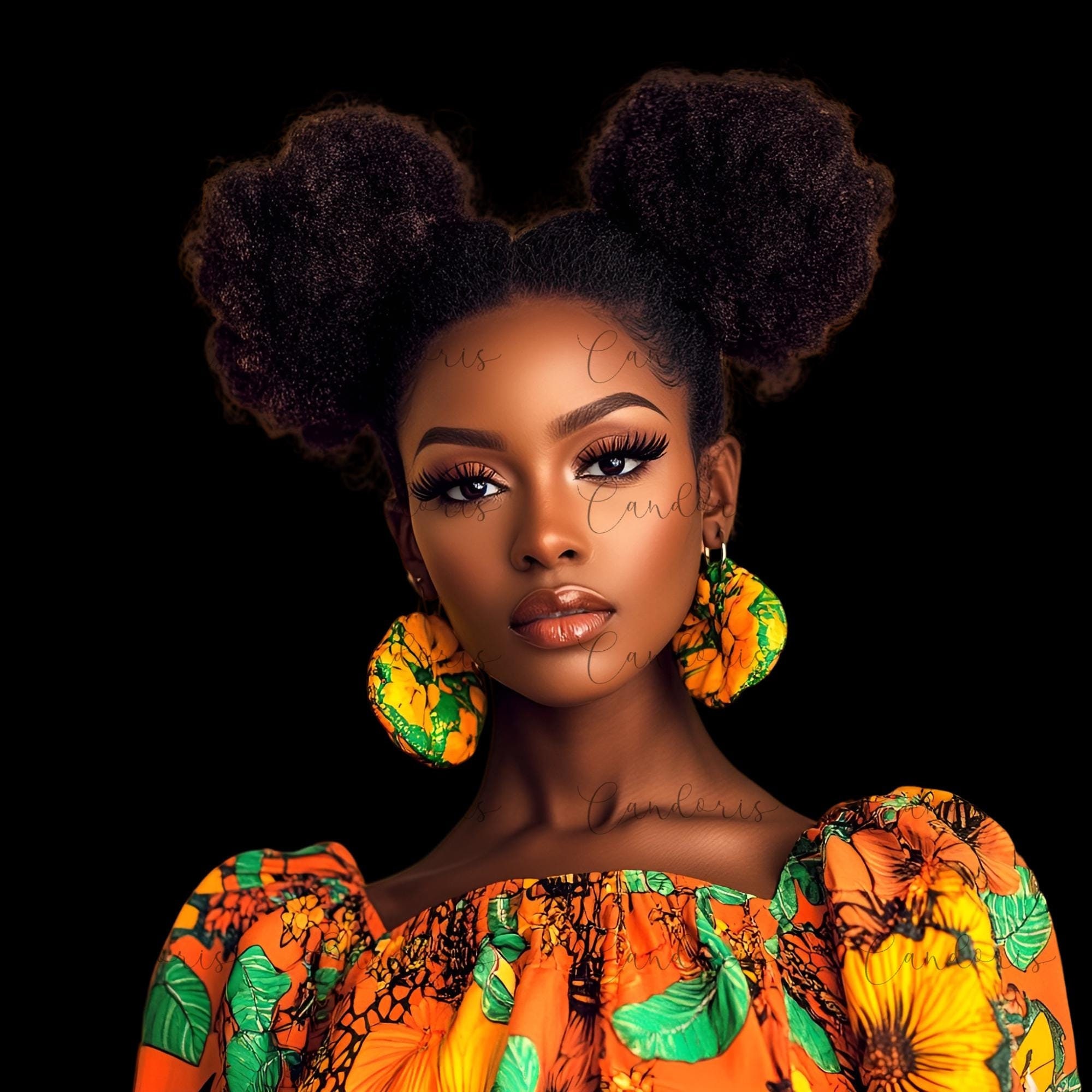 African American Diva Digital Download PNG - Boho Chic Goddess ...