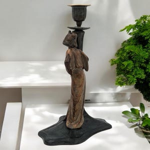 Antique French Circa 1900 Art Nouveau Candle Holder, Candle Stick of a ...