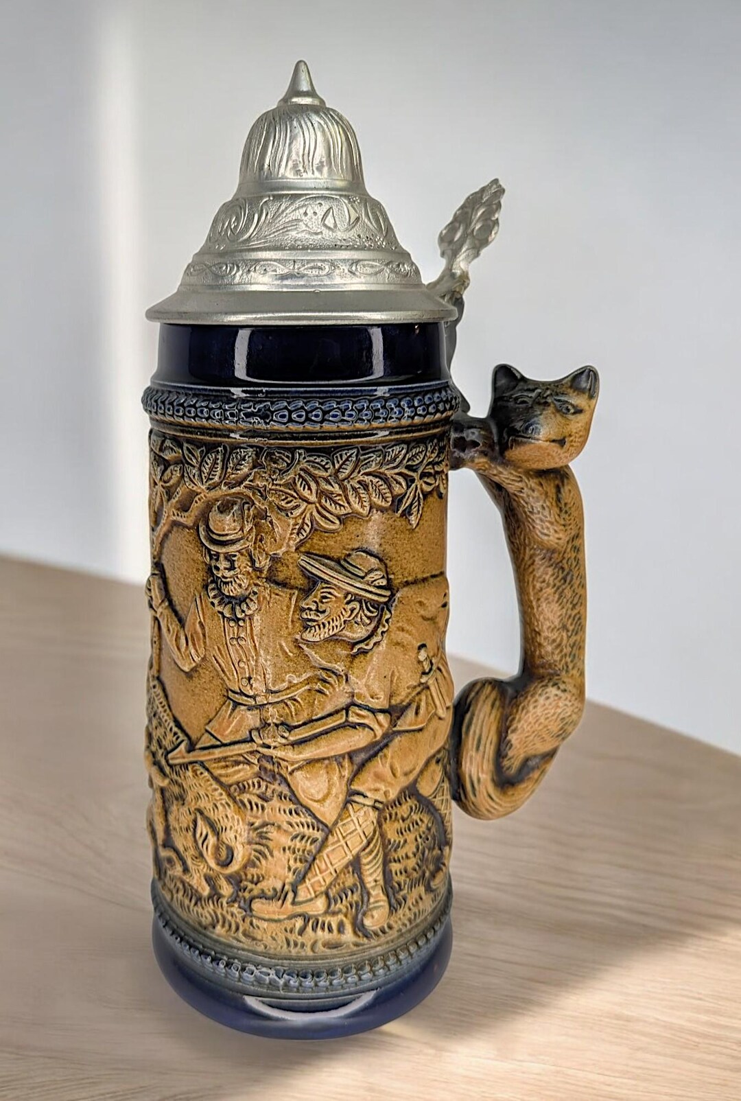 Vintage West German Gerz Stoneware 1 Liter Beer Stein, Beer Mug ...