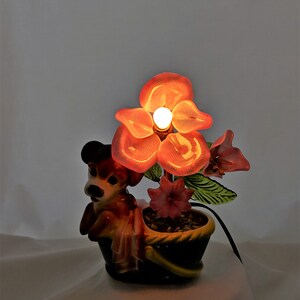 Vintage Richard Singer & Sons Glass Floral Lamp Murano Glass | Etsy