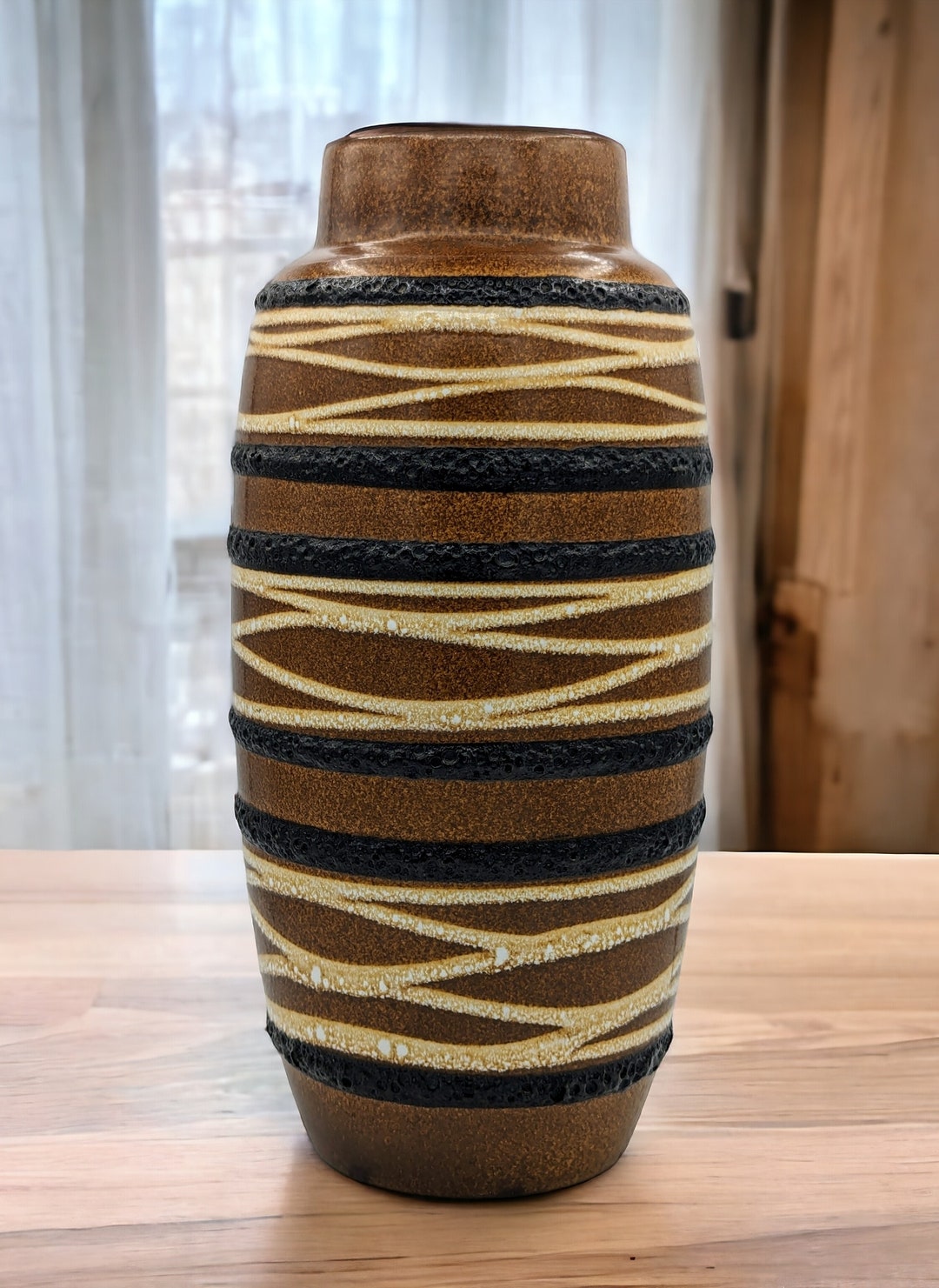 Vintage Scheurich Keramik West Germany Large Art Pottery Vase 553-38 ...