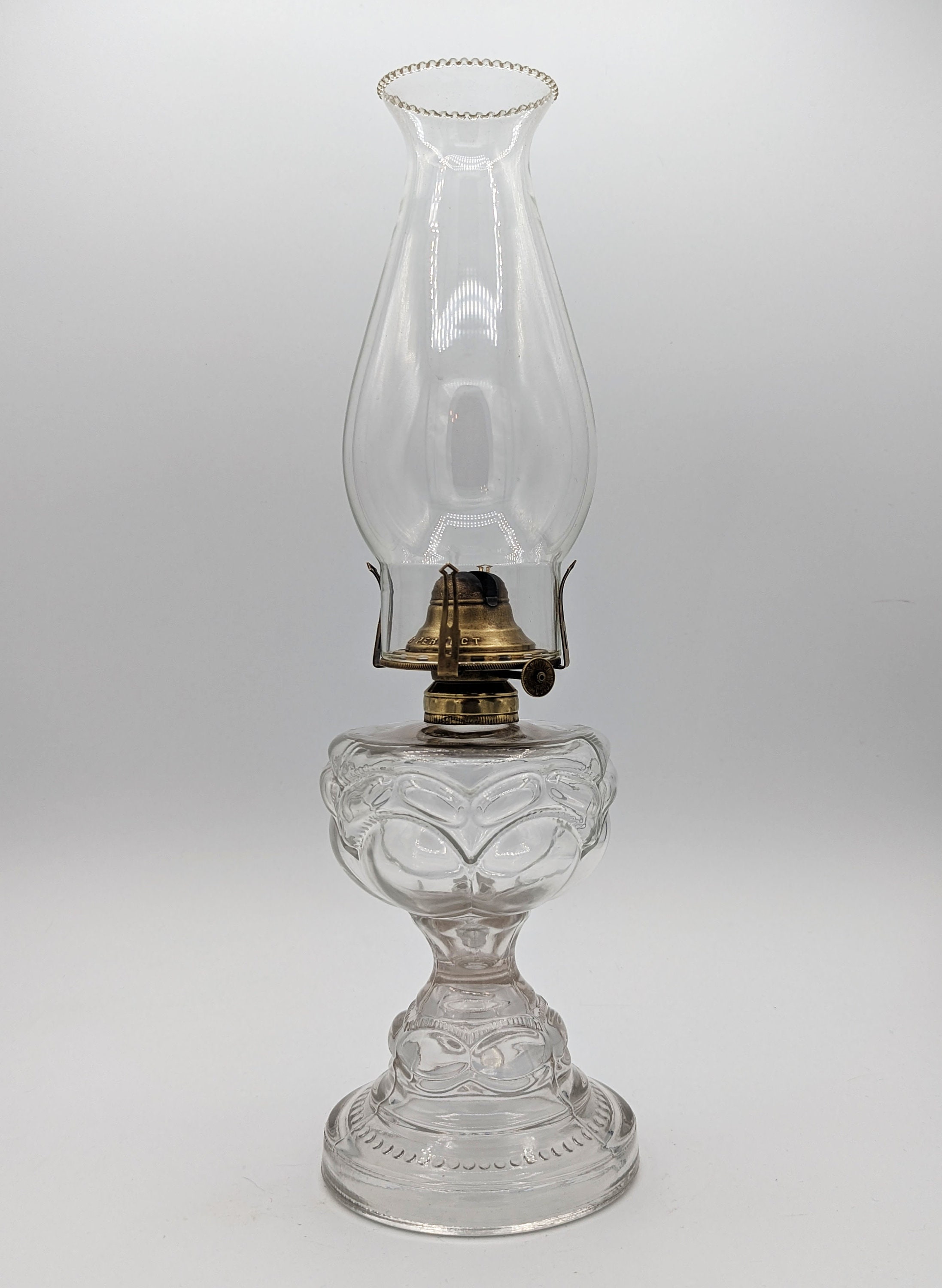 Antique Glass Oil Lamp