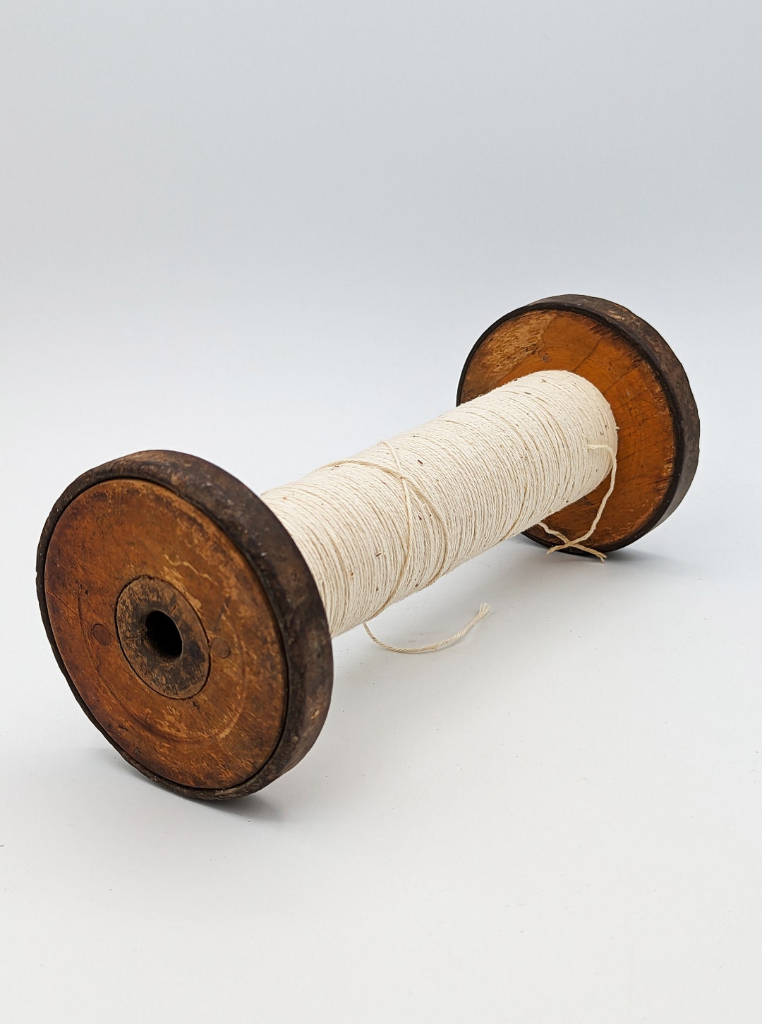 Vintage Industrial Wooden Bobbin Spool/spindle Industrial - Etsy