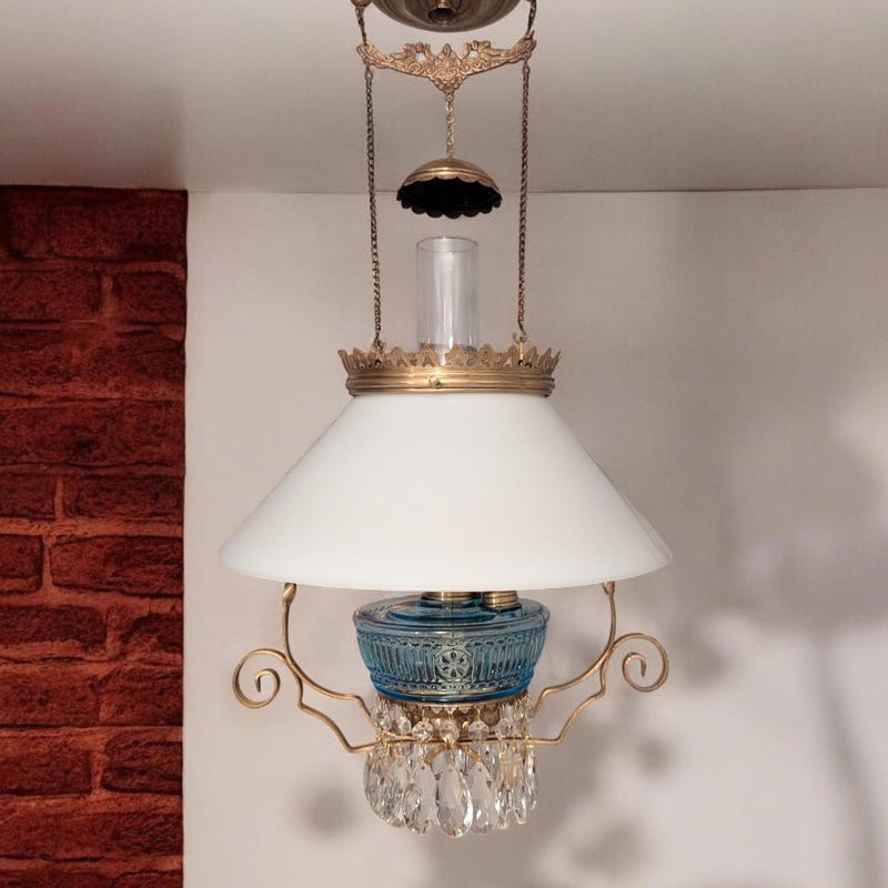 Antique Oil Ceiling Lamps - Etsy