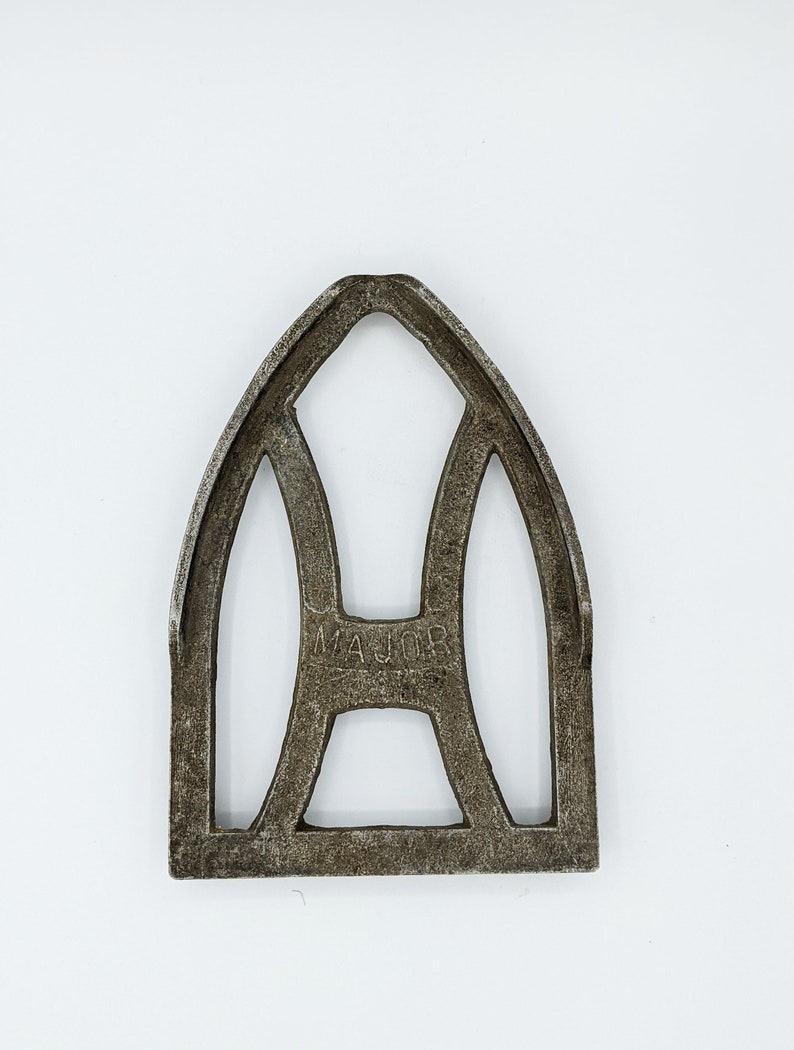 Antique Cast Aluminum Sad Iron Trivet: Embossed "major", 1920s USA - Etsy