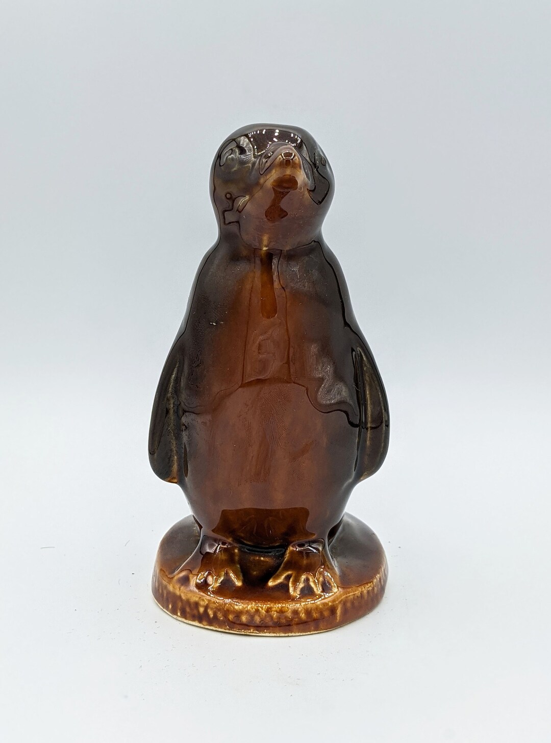 Vintage Victorian England Brown Stoneware Penguin Bank, Piggy Bank Coin ...