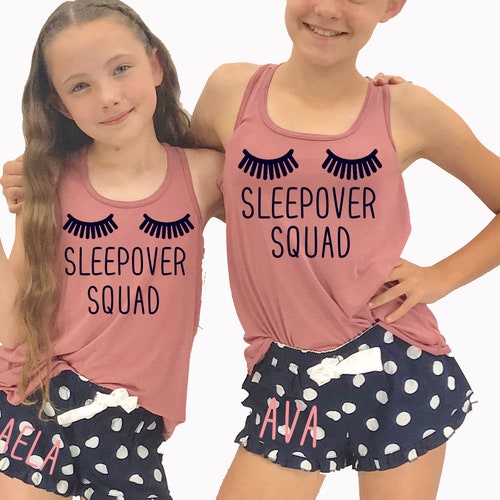 Sleepover Squad Slumber Birthday Party Teen Bday Shirt Etsy