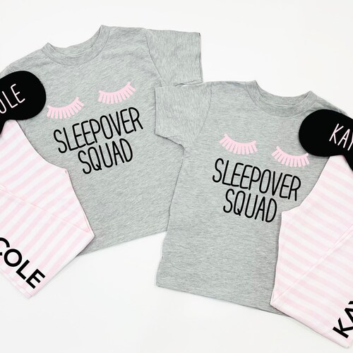 Slumber Party Squad Pajama Set Slumber Party Shirt Etsy