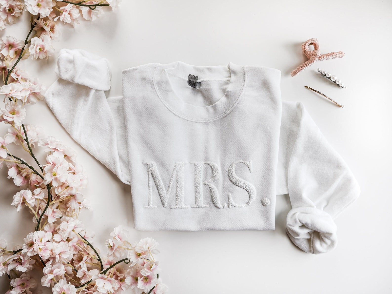 Embossed Bridal Gift Set Mrs. Sweatshirt New Mrs. Set Mrs. - Etsy