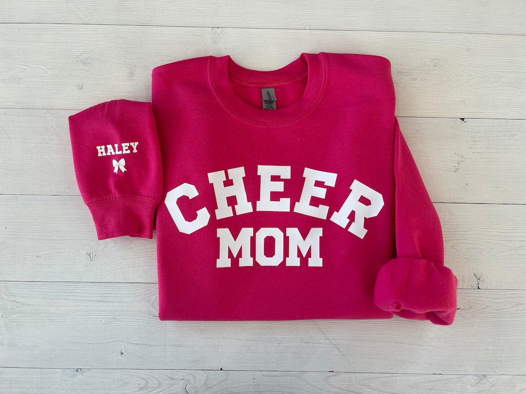 Personalized Cheer Mom Sweatshirt Customized Cheer Mom Sweater
