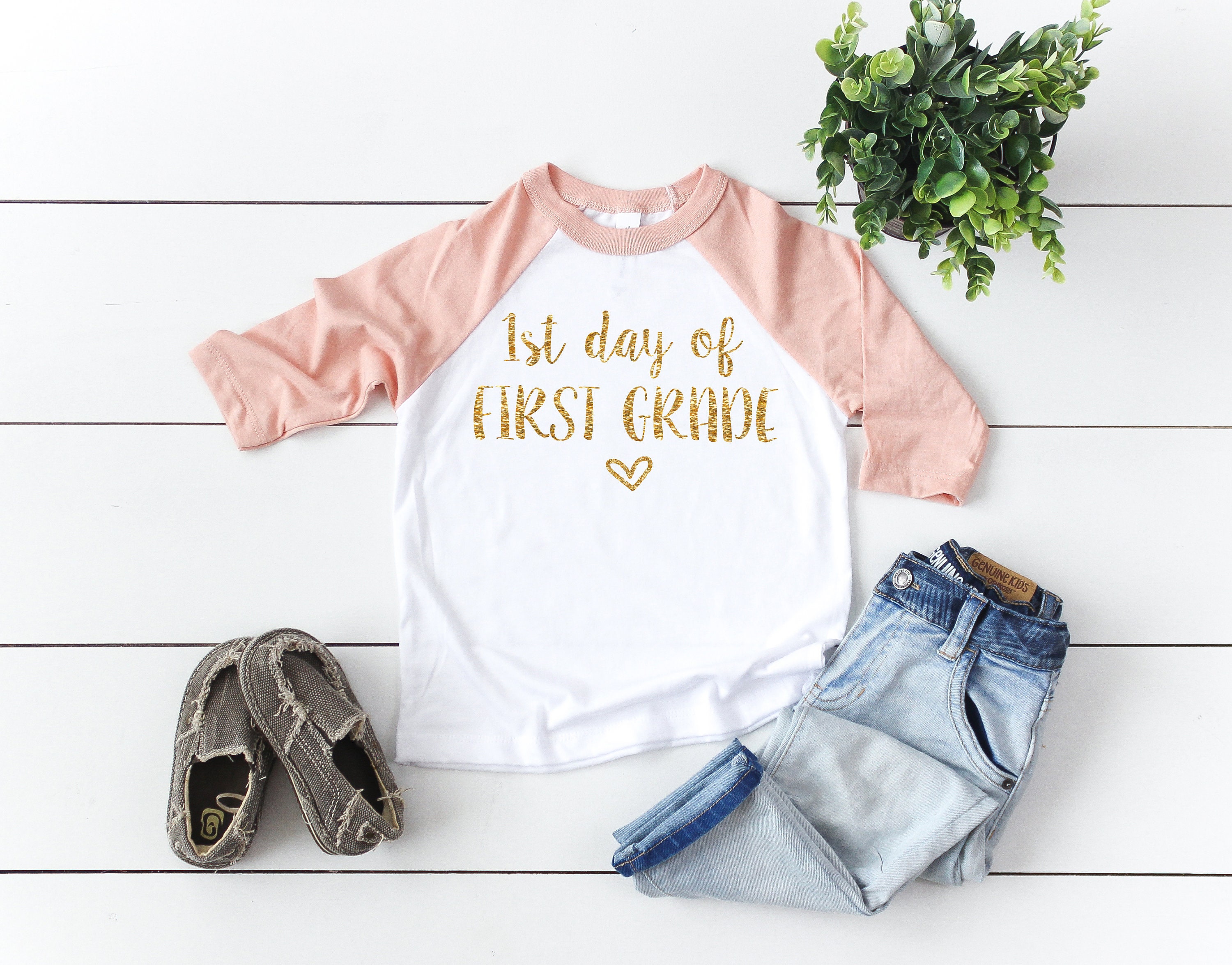 First Grade Shirt, Hello First Grade Shirt, First Day of School Shirt ...
