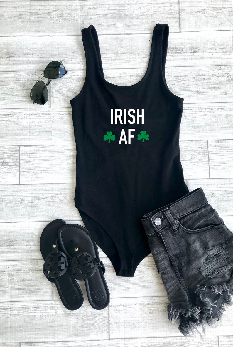 Irish Af Bodysuit St. Patricks Day Body Suit Shamrock Body | Etsy