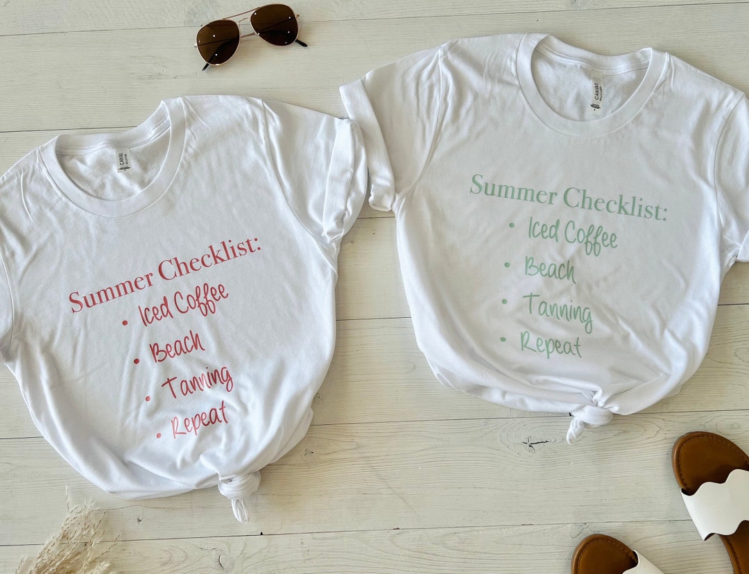 Summer Checklist, Summer to Do List, Iced Coffee Beach Tanning Repeat ...