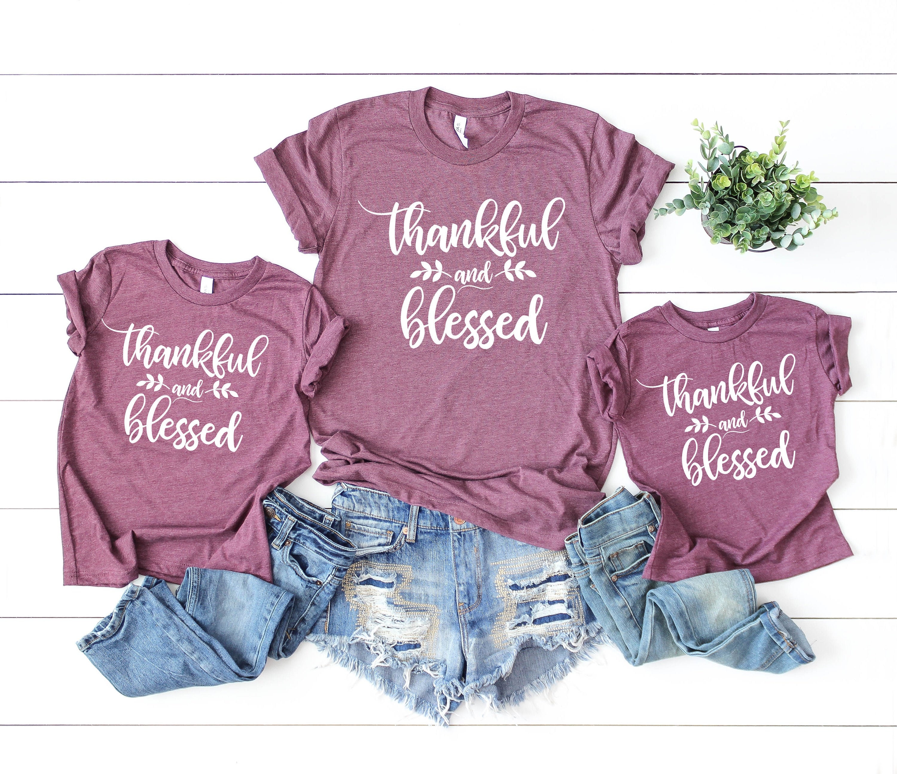 Cute Fall Shirts, Mommy and Me Fall Shirts, Thankful and Blessed ...