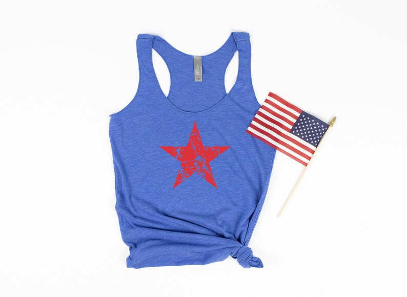 Distressed Star Tank Patriotic Tank Usa Tank 4th of July - Etsy