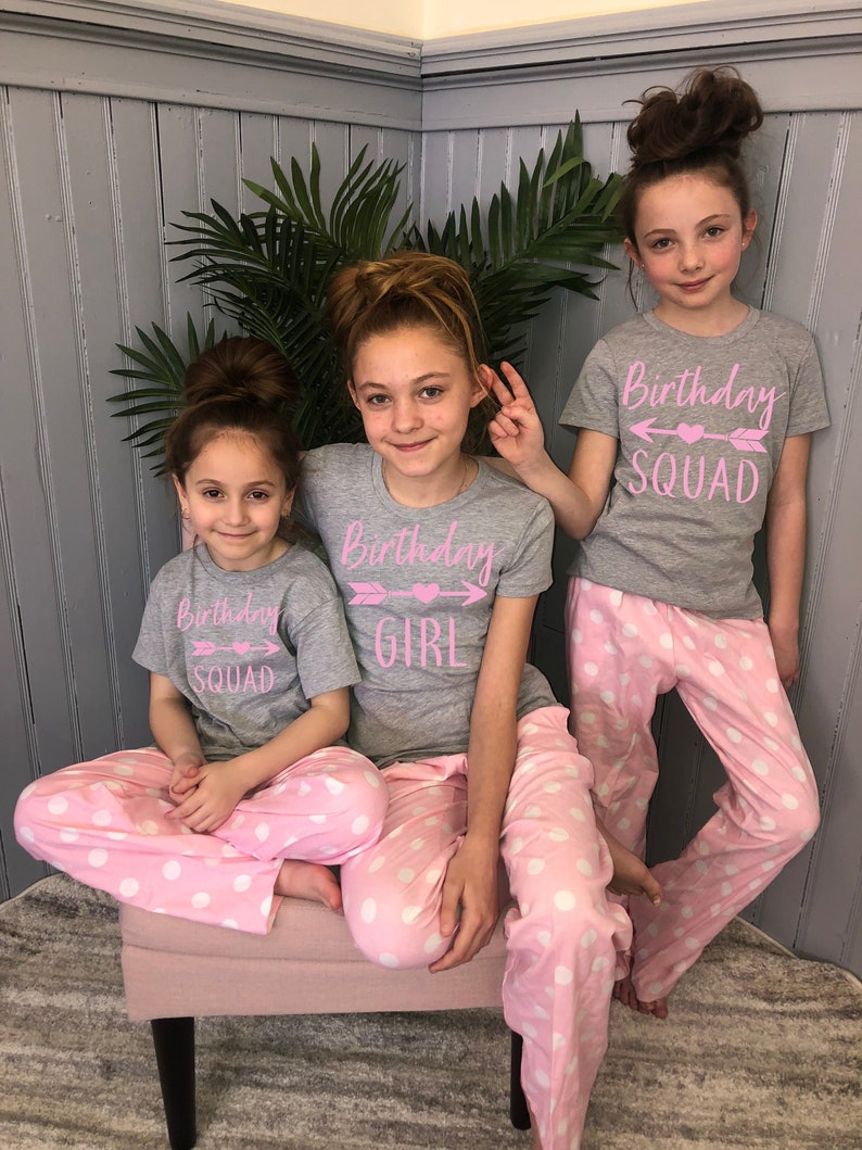 Slumber Party Favors Teen Bday Shirt Birthday Squad Etsy