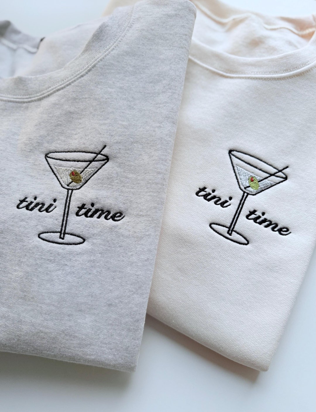 Dirty Martini Sweatshirt, Tini Time Sweatshirt, Embroidered Martini ...