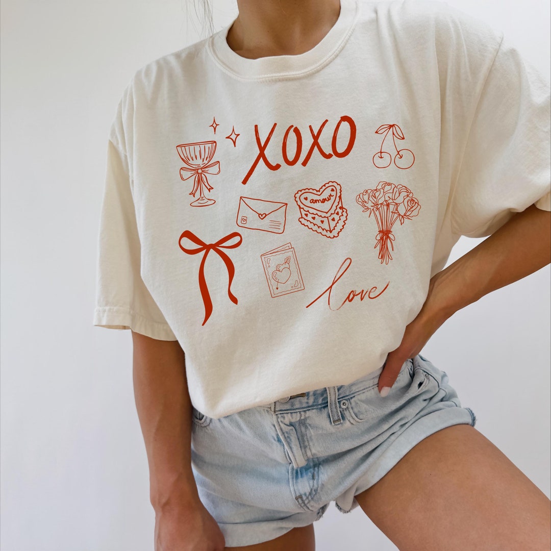 Women's Valentines Day Shirt, Xoxo Tee, Valentine's Day Outfit, Comfort ...