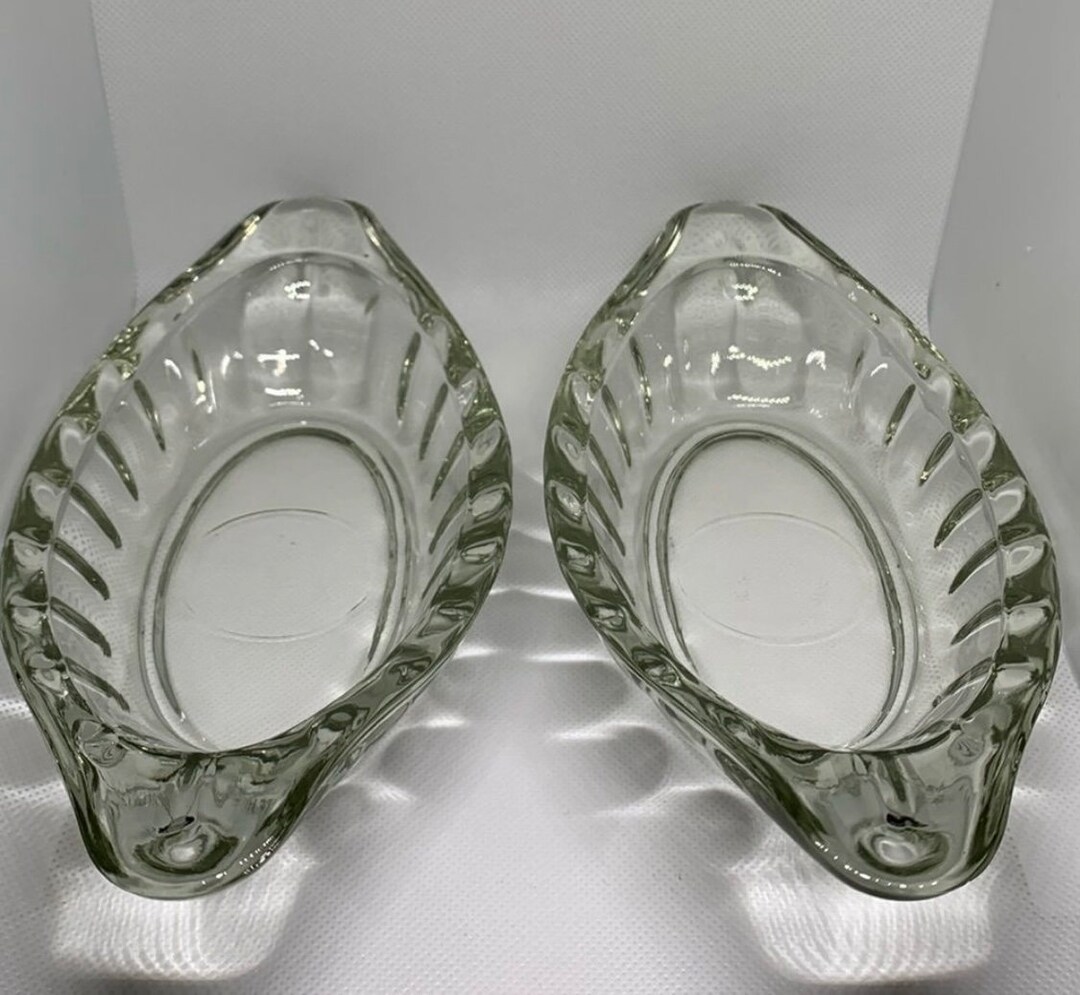 2 Glass Banana Split Dishes - Etsy