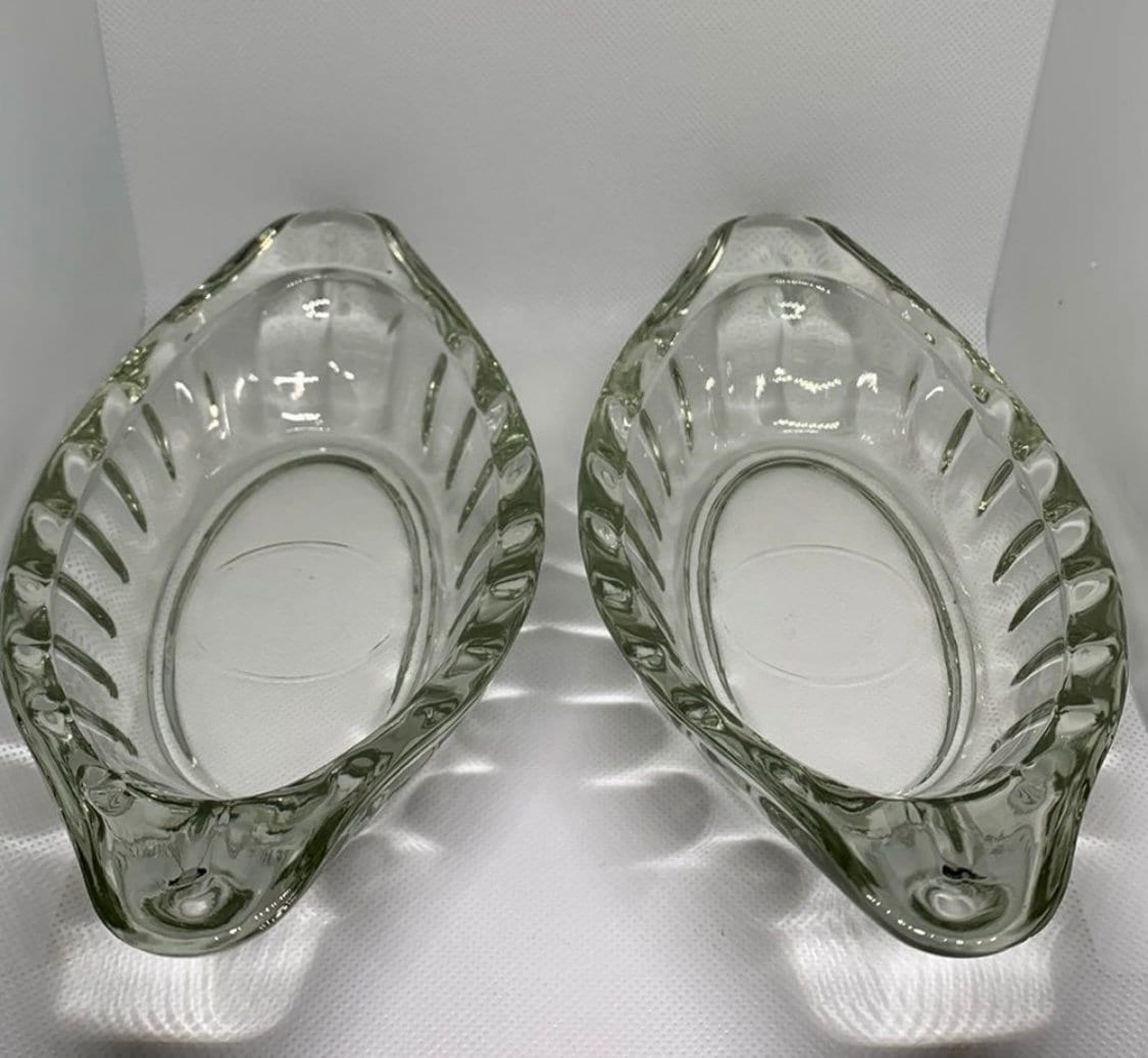 2 Glass Banana Split Dishes - Etsy