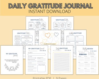 Gratitude Journal Printable - Digital Download - Christian Bible Verses ...
