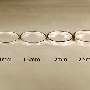 925 Sterling Silver Smooth Ring, Stackable Band 1-2.5mm Width. - Etsy