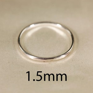 925 Sterling Silver Smooth Ring, Stackable Band 1-2.5mm Width. - Etsy