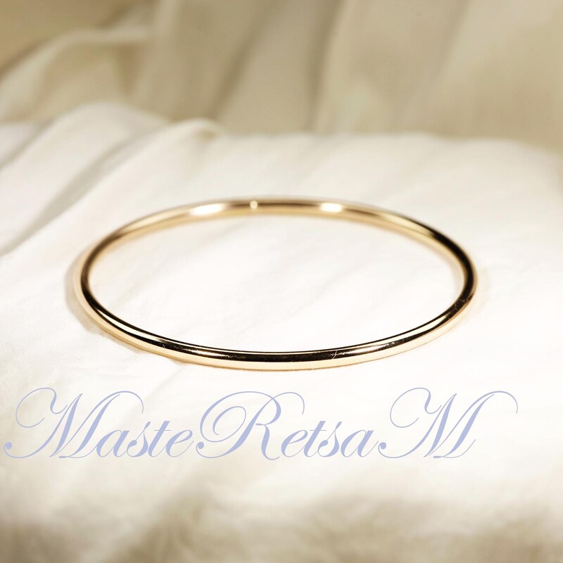 Gold Wire Bangle - Etsy