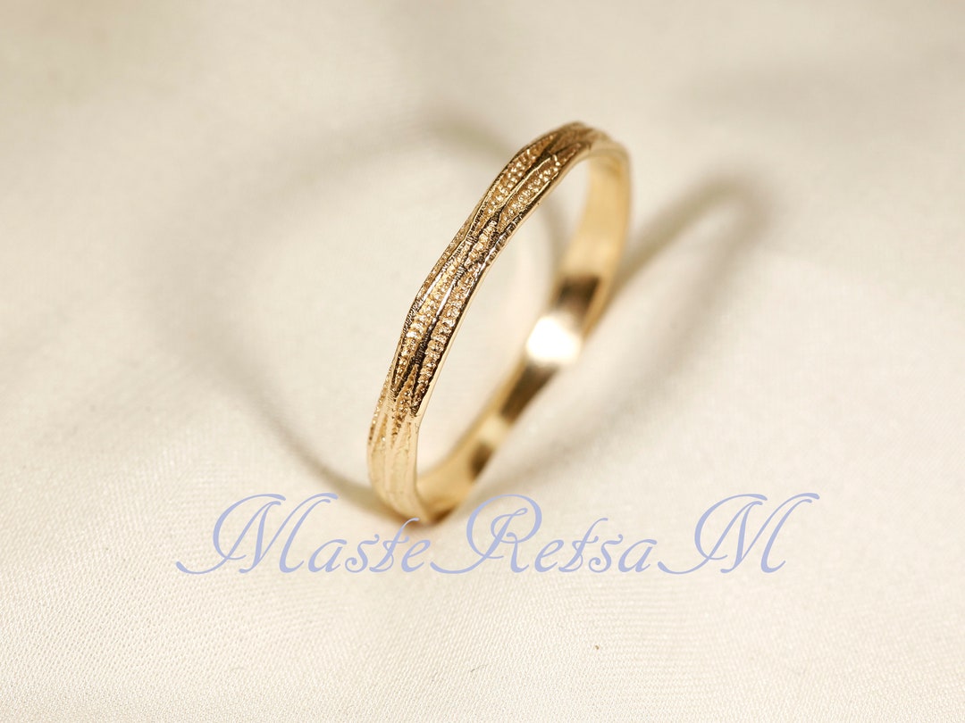 600-84 14K Yellow SOLID Gold Ring, Pattern Ring, Width--2.3mm - Etsy