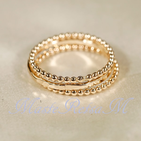 Stackable Gold Rings - Etsy