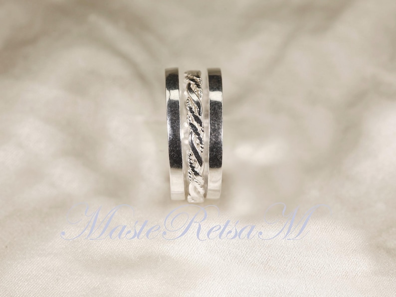 Handmade Sterling Silver and 14K Gold Filled Stackable Ring Set-p - Etsy
