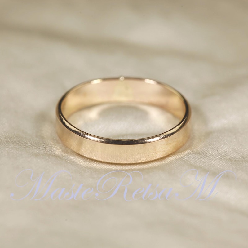 4mm Gold Band 14k Vintage - Etsy