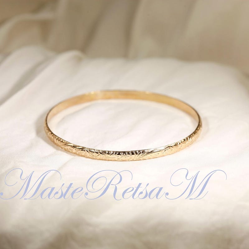 Gold Bangle - Etsy