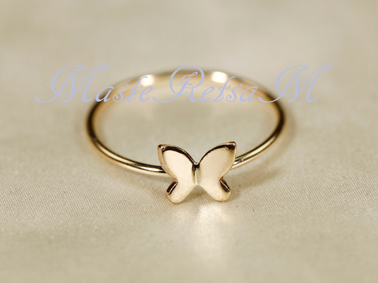 Butterfly Ring Yellow Gold Filled Butterfly Ring Rose Gold - Etsy