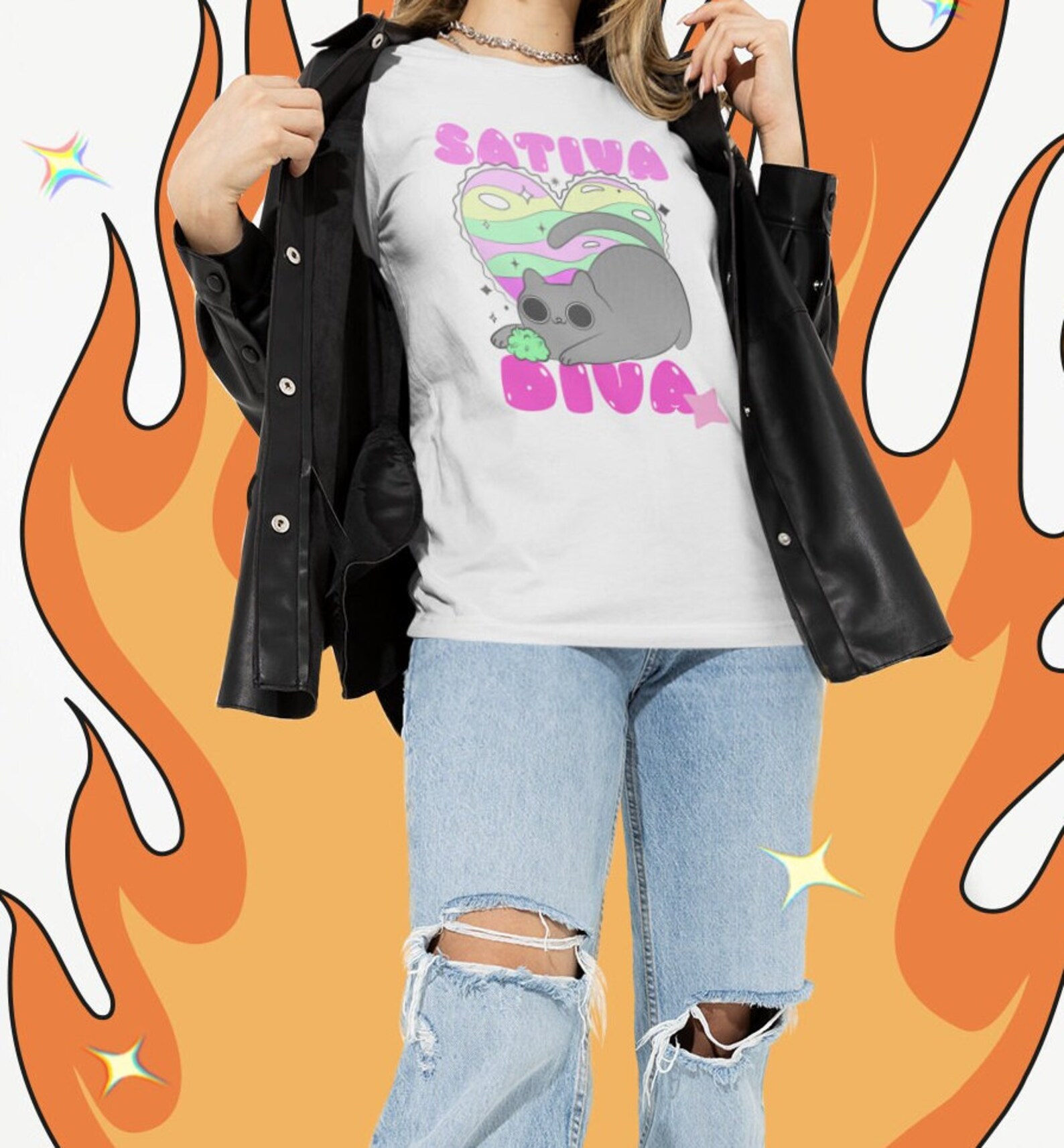 Sativa Diva Stoner Shirt, Funny Weed Shirt, 420 Stoner Gift, 420 Shirt ...