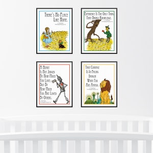 Wizard of Oz Storybook Kids Room Decor Nursery Decor Art Prints Dorothy ...