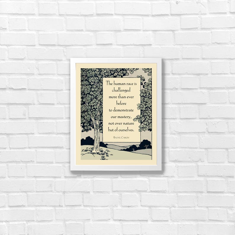 Rachel Carson Environment Motivational Quote Print Inspirational Quote ...