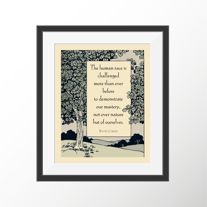 Rachel Carson Environment Motivational Quote Print Inspirational Quote ...