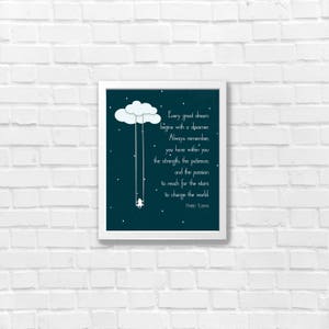 Harriet Tubman Quote Dream Art Quote Dreamer Quote Motivational Print ...