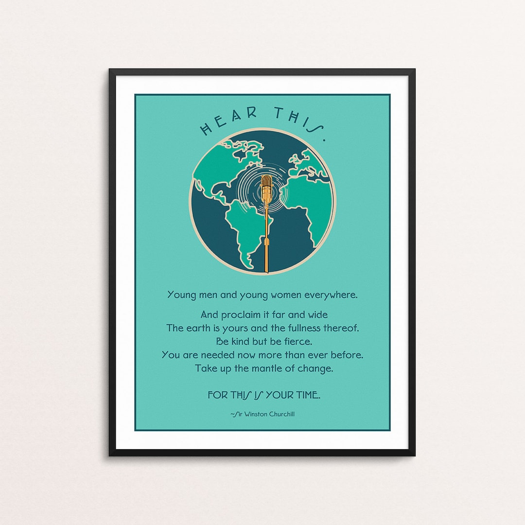 Winston Churchill Quote Print Inspirational Quote Wall Art Graduation ...