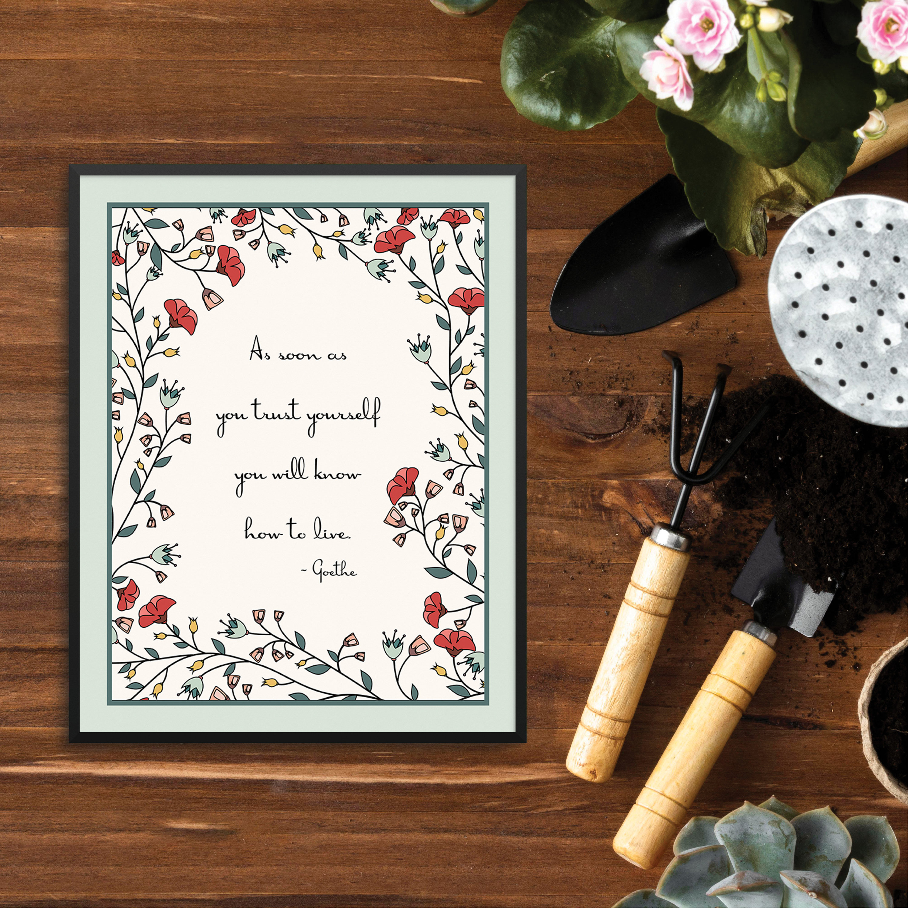 Johann Wolfgang Von Goethe Wall Art | Office Decor | Trust Yourself ...